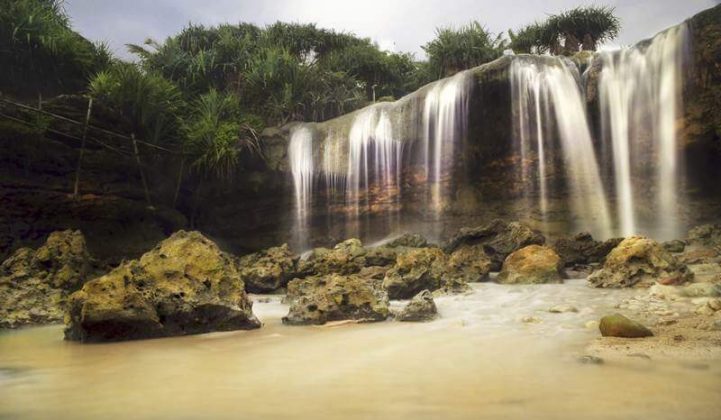 The Unique Waterfall in Jogan Seashore Yogyakarta - Yogyakarta Tourism ...