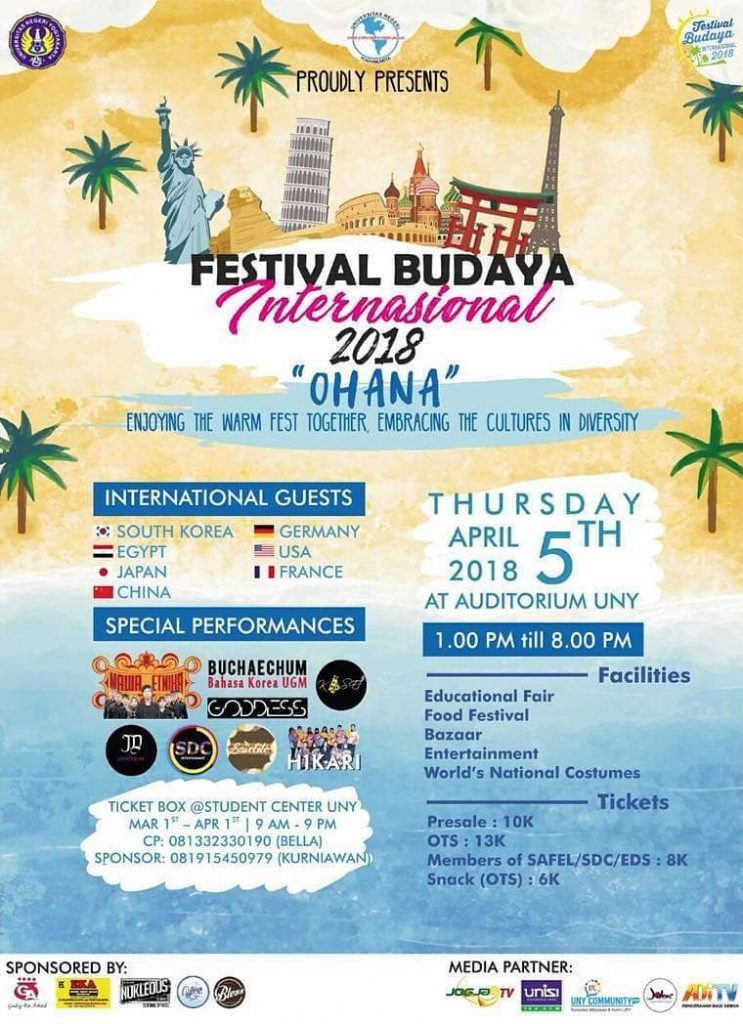 Festival Budaya Internasional 2018 (5 April 2018) - Dinas Pariwisata ...