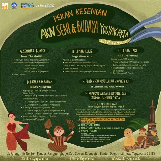 Pekan Kesenian AKN Seni dan Budaya Yogyakarta 2022 (16-18 Desember 2022 ... Pekan Kesenian AKN Seni dan Budaya Yogyakarta 2022 (16-18 Desember 2022 ...