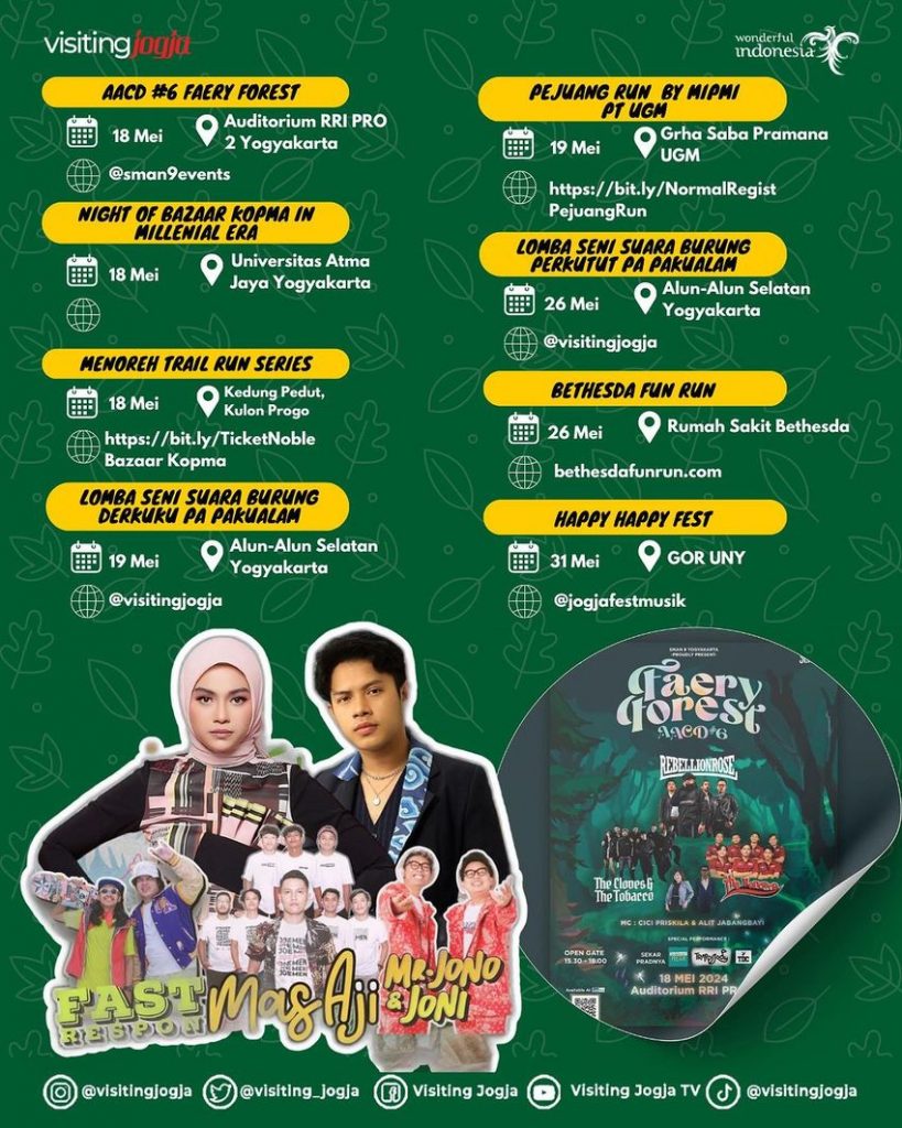 Calendar of Event Mei 2024 - Dinas Pariwisata Daerah Istimewa Yogyakarta