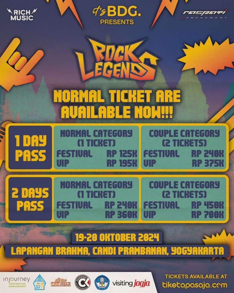 Rock Legends Festival (19-20 Oktober 2024) - Dinas Pariwisata Daerah ...