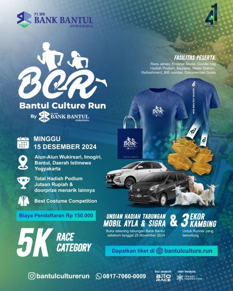 Bantul Culture Run (15 Desember 2024) - Dinas Pariwisata Daerah ...