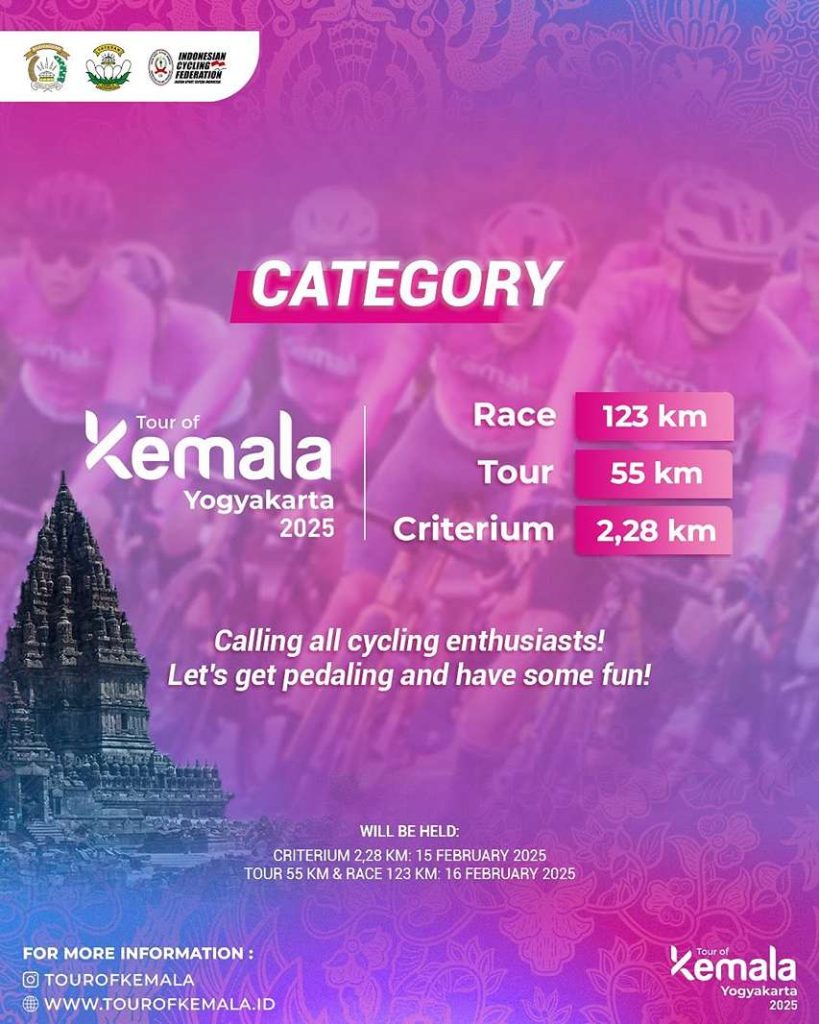 Tour Of Kemala Yogyakarta 2025 (15,16 Februari 2025) - Dinas Pariwisata ...