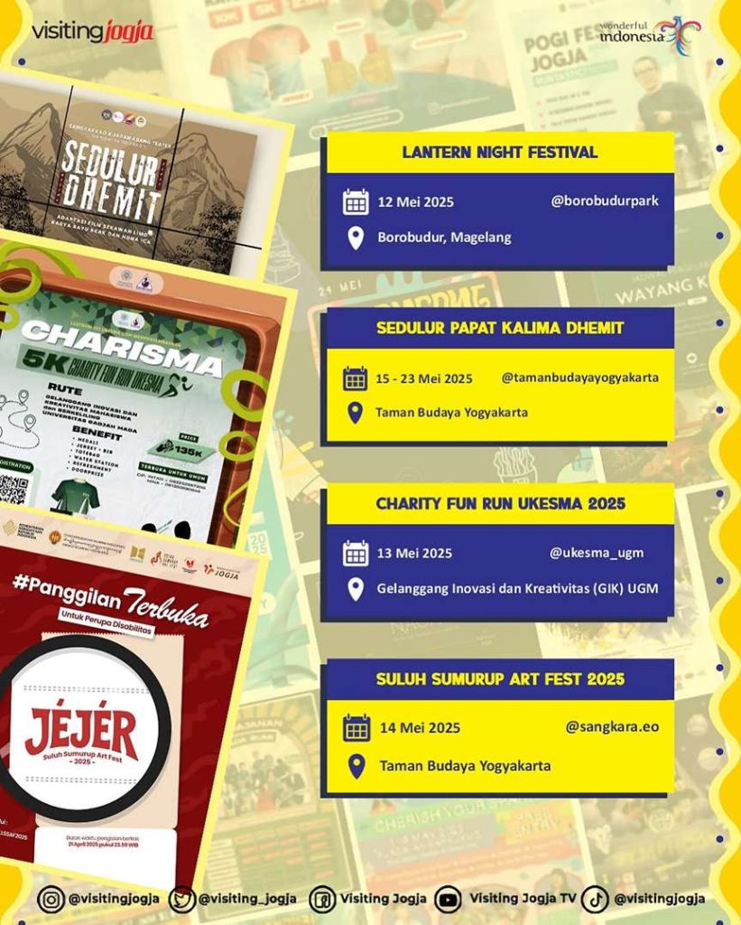 Calendar of Event Mei 2025 - Dinas Pariwisata Daerah Istimewa Yogyakarta