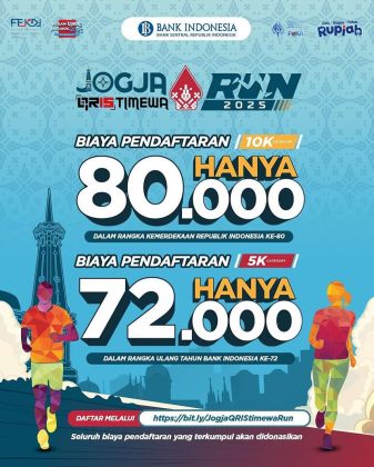 Jogja QRIStimewa Run 2025 (race: 10 Agustus 2025 pendaftaran dibuka 20 ...