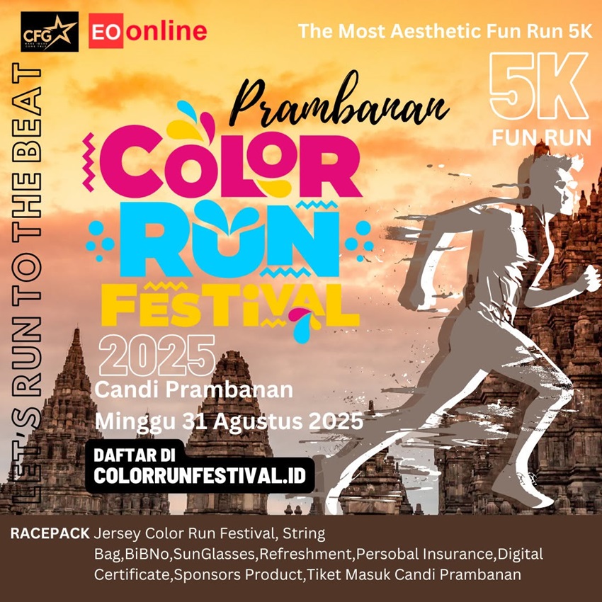 Prambanan Color Run Festival 2025 (31 Agustus 2025) - Dinas Pariwisata ...