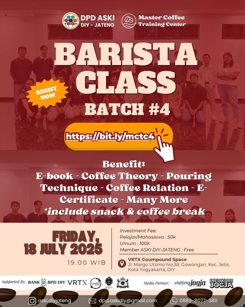 BARISTA CLASS Batch #4 (18 Juli 2025) - Dinas Pariwisata Daerah ...