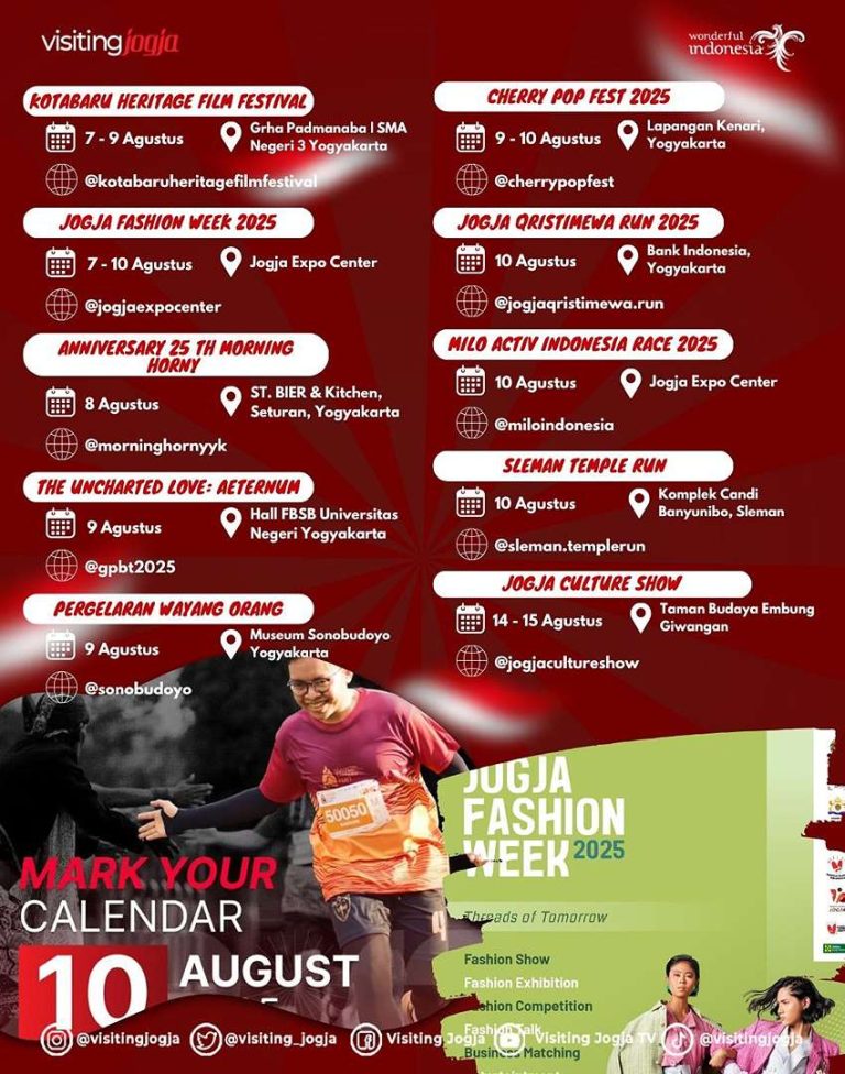 Calendar of Event Agustus 2025 - Dinas Pariwisata Daerah Istimewa ...